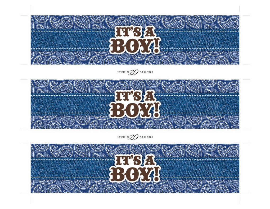 Instant Download Country Western Water Bottle Labels | Etsy