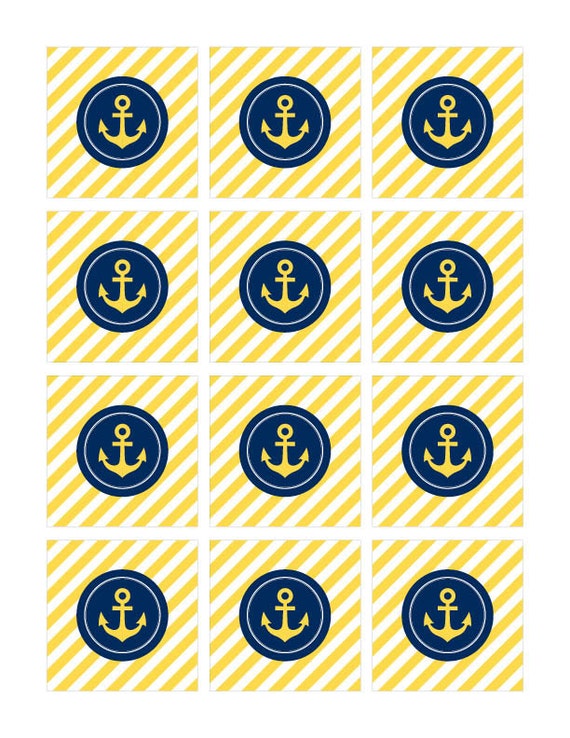 Yellow Navy Anchor And Printables US NAVY ANCHOR