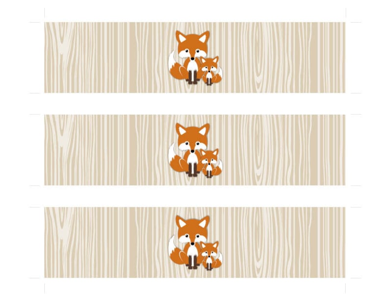 Instant Download Fox Baby Shower Water Bottle Labels - Etsy