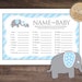 Instant Download Blue Elephant Baby Shower Games for Boy, Name That ...