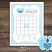 Instant Download Footprint Baby Shower Bingo Game, Grey Blue Glitter ...