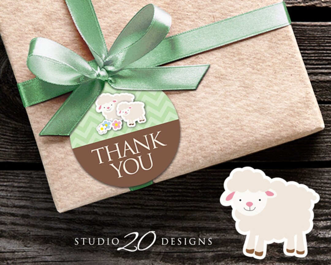 Instant Download Mint Lamb Thank You Tags, Lamb Printable Gift Tags ...
