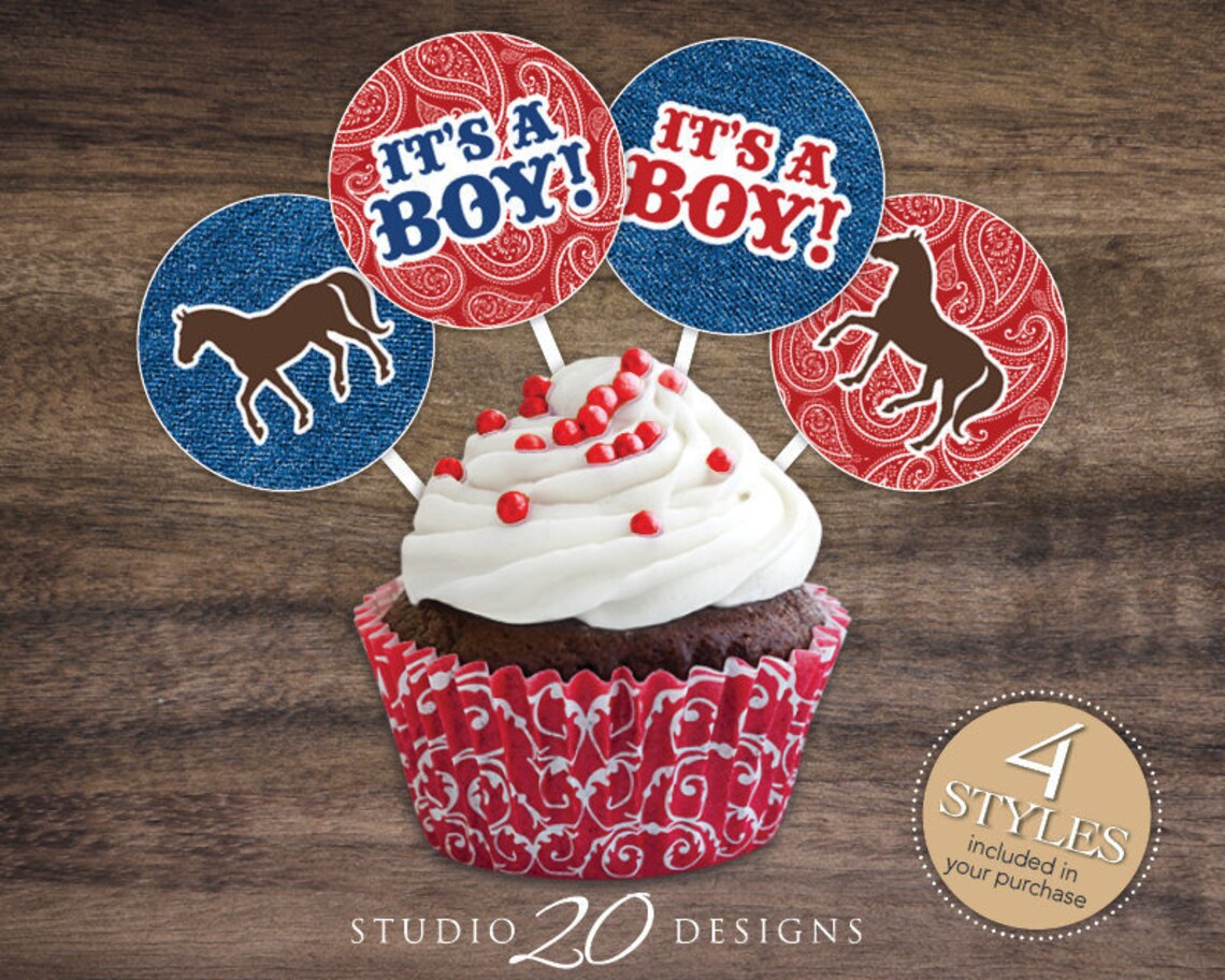 Instant Download Country Western Cupcake Toppers 2 - Etsy