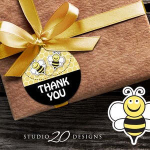 Instant Download Bee Thank You Tags, Bumblebee Printable Gift Tags, Bee ...