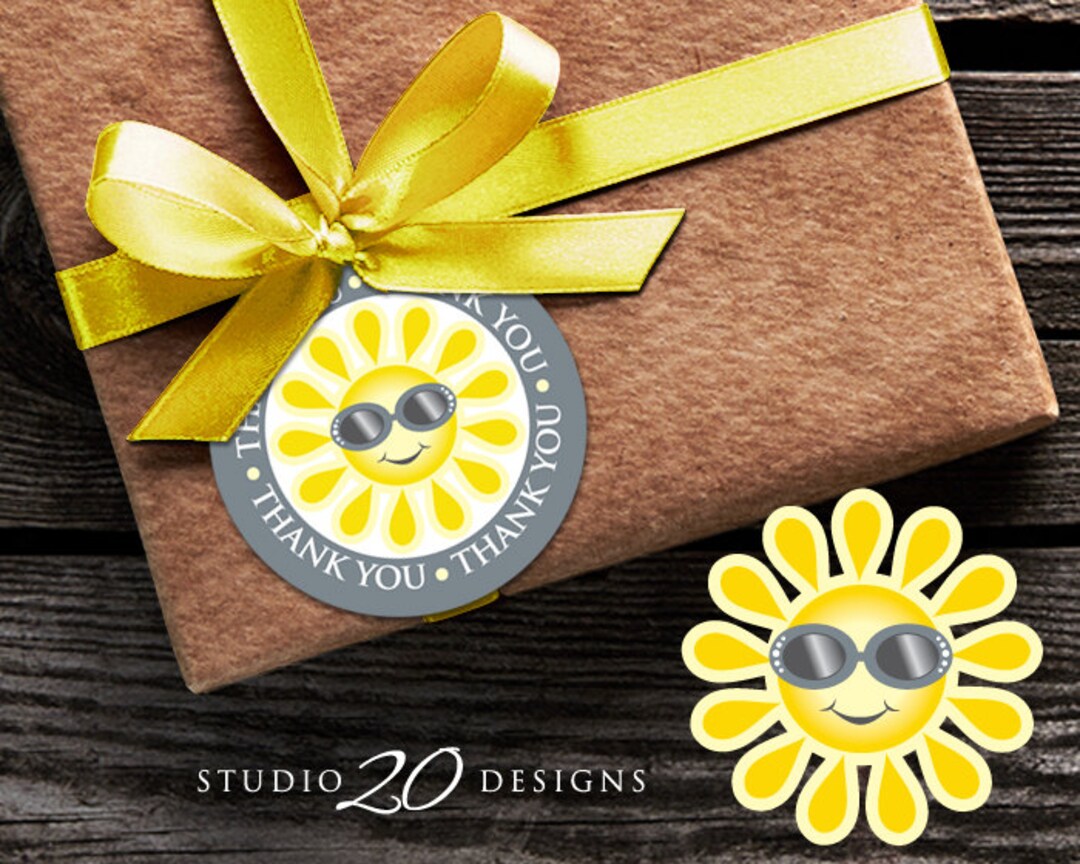 Instant Download Sun Thank You Tags, Gender Neutral Grey Yellow You Are ...