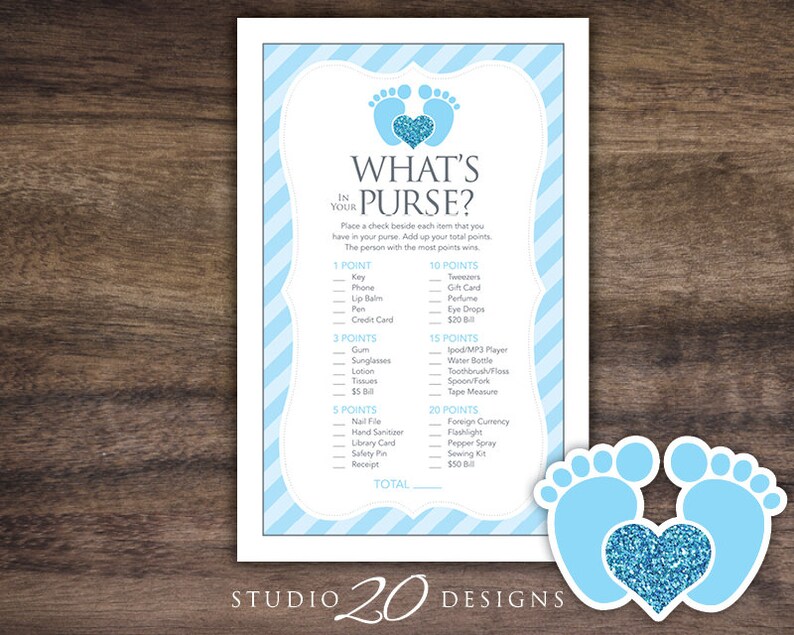 Instant Download Footprint Baby Shower Games Baby Feet - Etsy