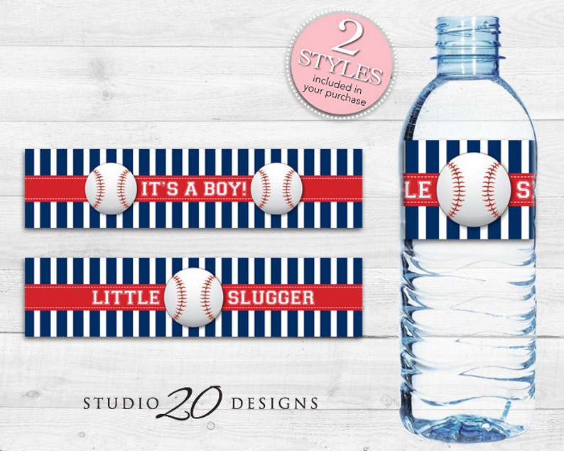 Instant Download Baseball Bottle Labels Printable Baseball - Etsy