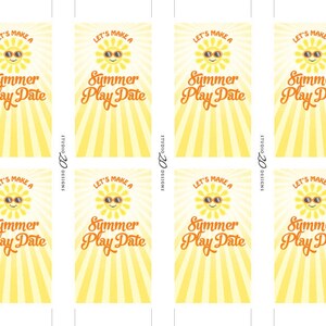 Instant Download Summer Play Date Cards Editable Pdf, DIY Mommy Calling ...