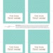 Instant Download Teal Chevron Food Labels DIY Editable Food - Etsy