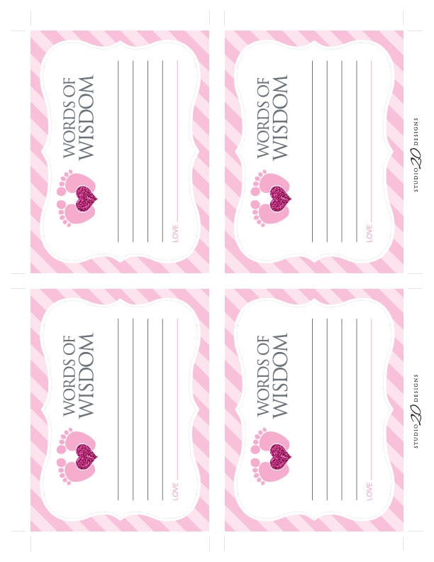Instant Download Footprint Advice Cards Printable Footprints | Etsy