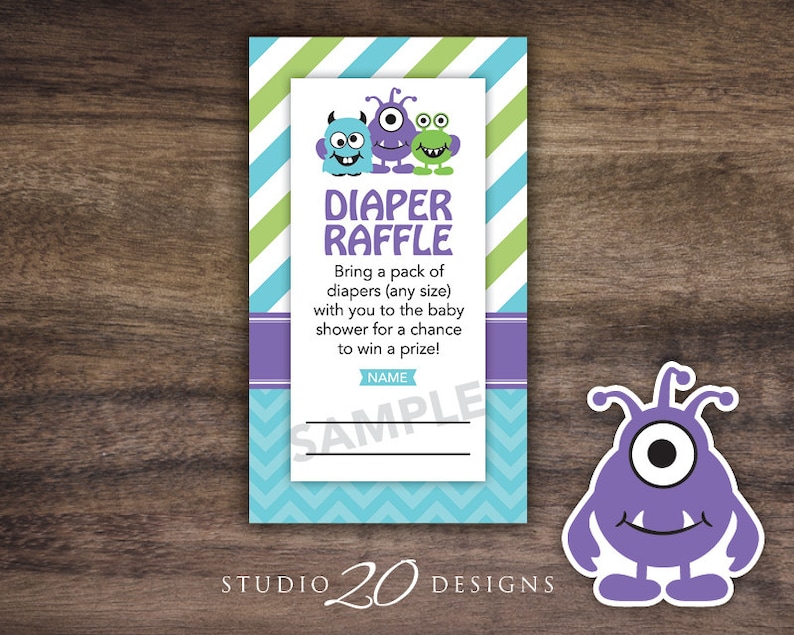 Instant Download Little Monsters Baby Shower Games Pack Green - Etsy