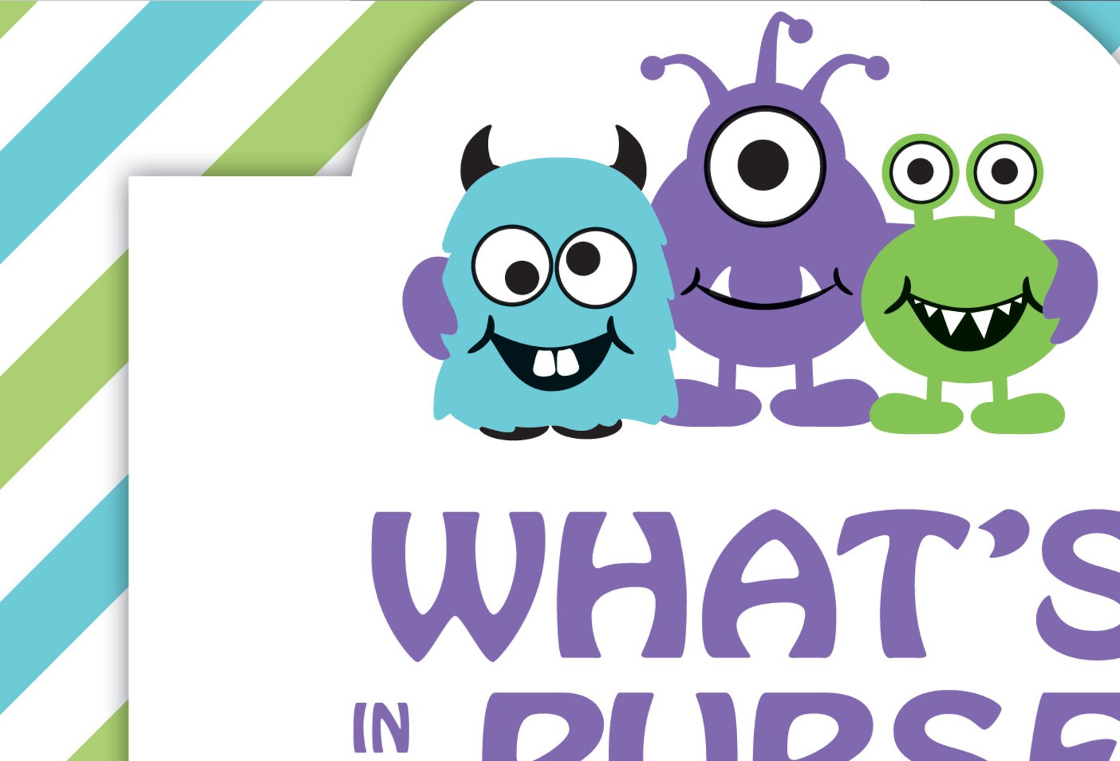 Instant Download Little Monsters What's in Your Purse - Etsy