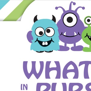 Instant Download Little Monsters What's in Your Purse Game, Monster ...