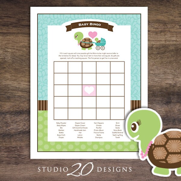 Turtle Bingo - Etsy