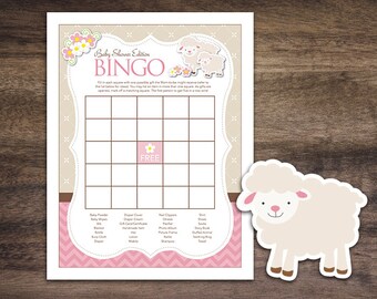 Instant Download Mint Lamb Theme Baby Shower BINGO Game | Etsy