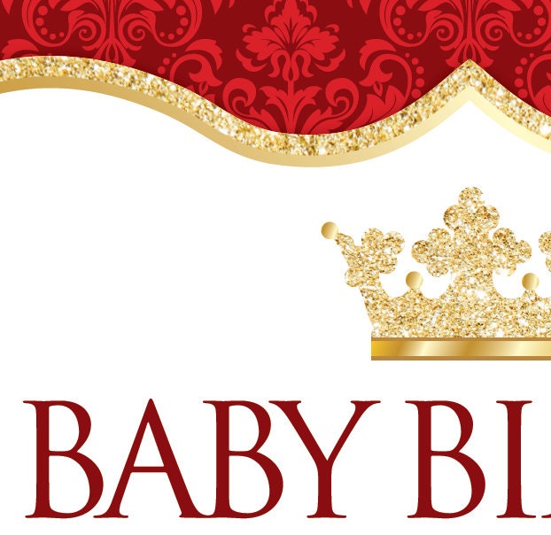 Instant Download Royal Red Prince or Princess Baby Shower Games ...