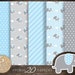 60% OFF! Instant Download Blue Elephant Digital Paper, Printable 12x12 ...