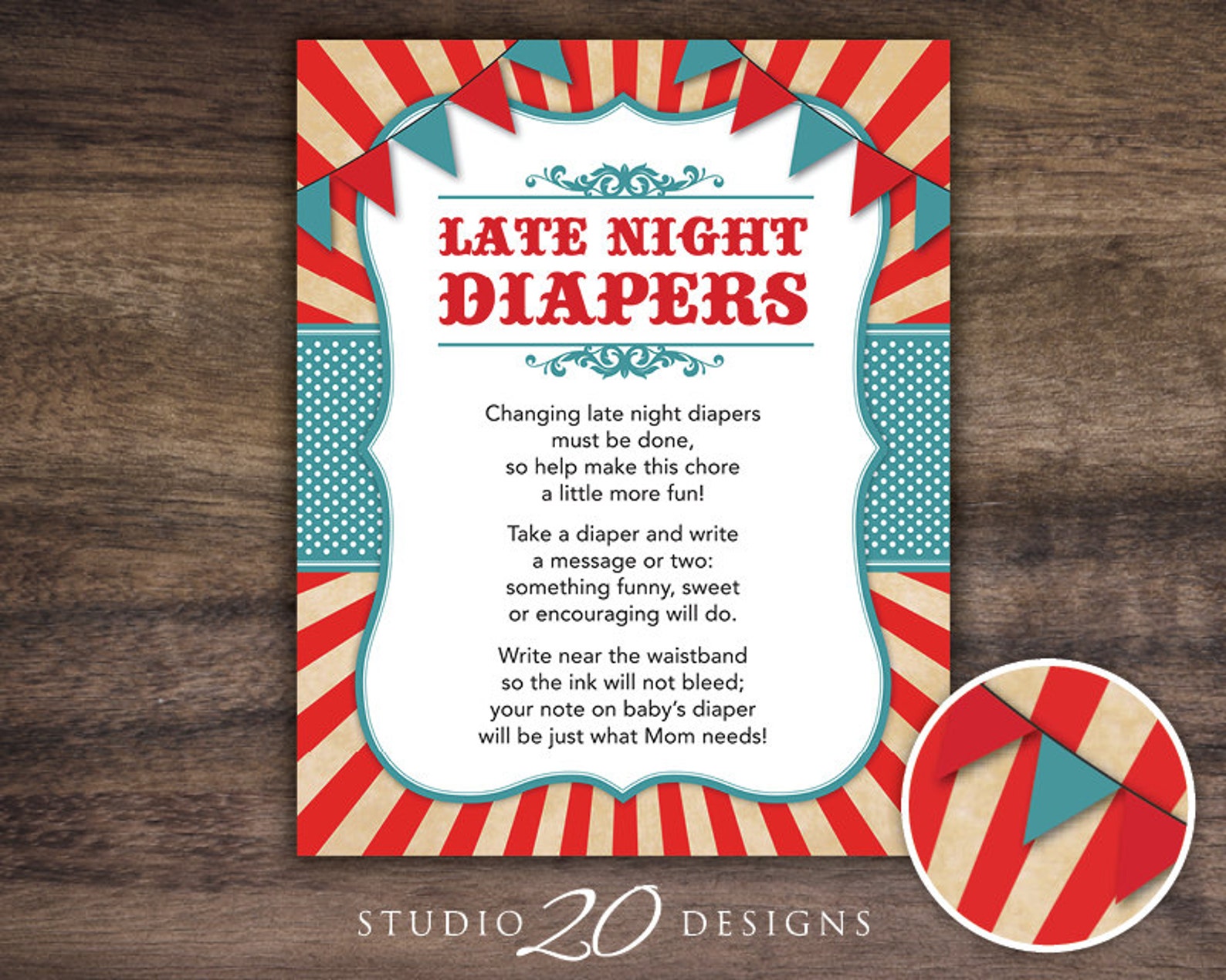 Instant Download Vintage Big Top Circus Late Night Diapers - Etsy