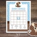 Instant Download Puppy Baby Shower Bingo Cards Printable Blue | Etsy