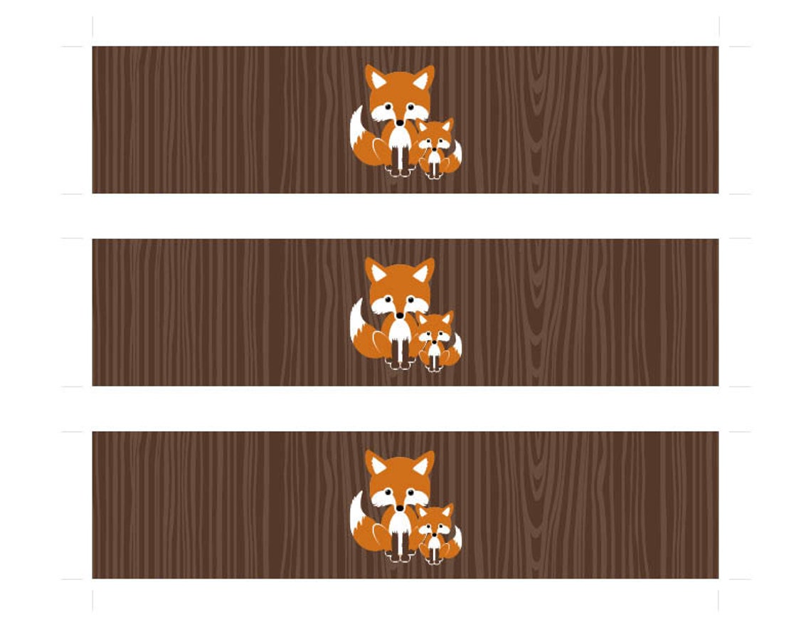 Instant Download Fox Baby Shower Water Bottle Labels - Etsy