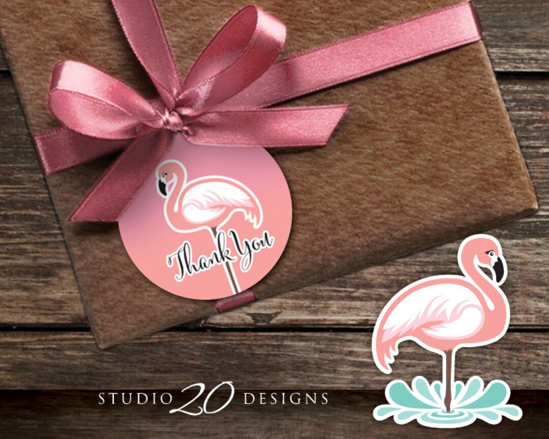 Instant Download Flamingo Thank You Tags, Printable Pink Flamingo Gift ...
