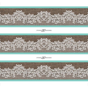 Instant Download Burlap and Lace Water Bottle Labels, Aqua Burlap Lace ...