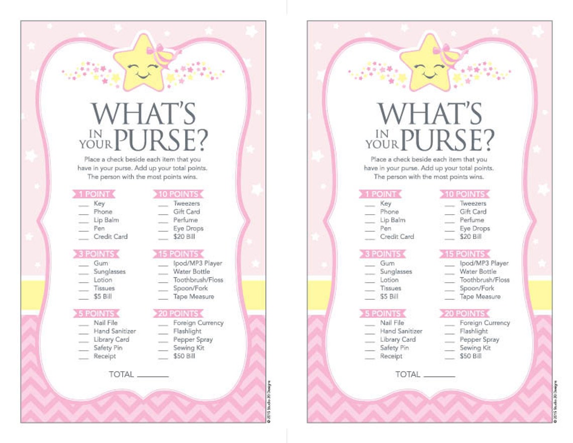 Instant Download Star Baby Shower Games Girl Twinkle Little | Etsy