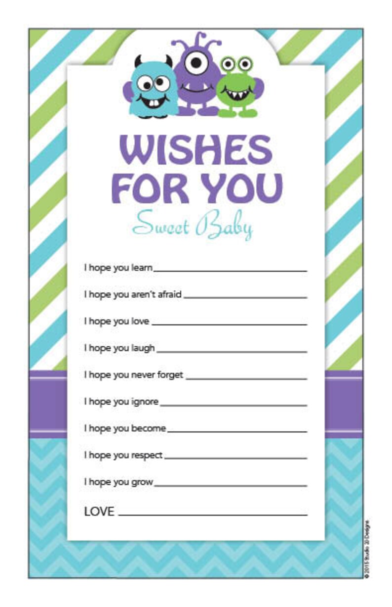 Instant Download Little Monsters Baby Shower Games Pack Green - Etsy