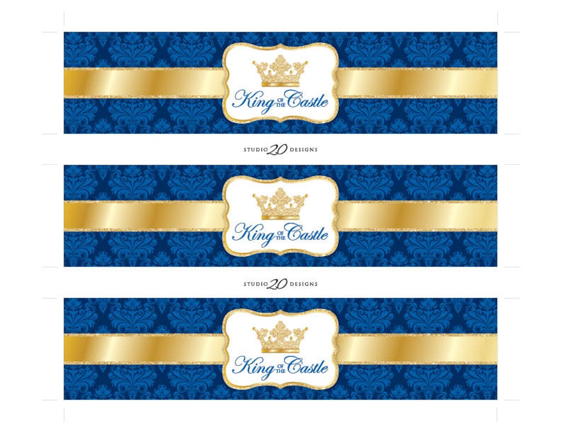 Instant Download Royal Blue Bottle Labels Printable Prince - Etsy