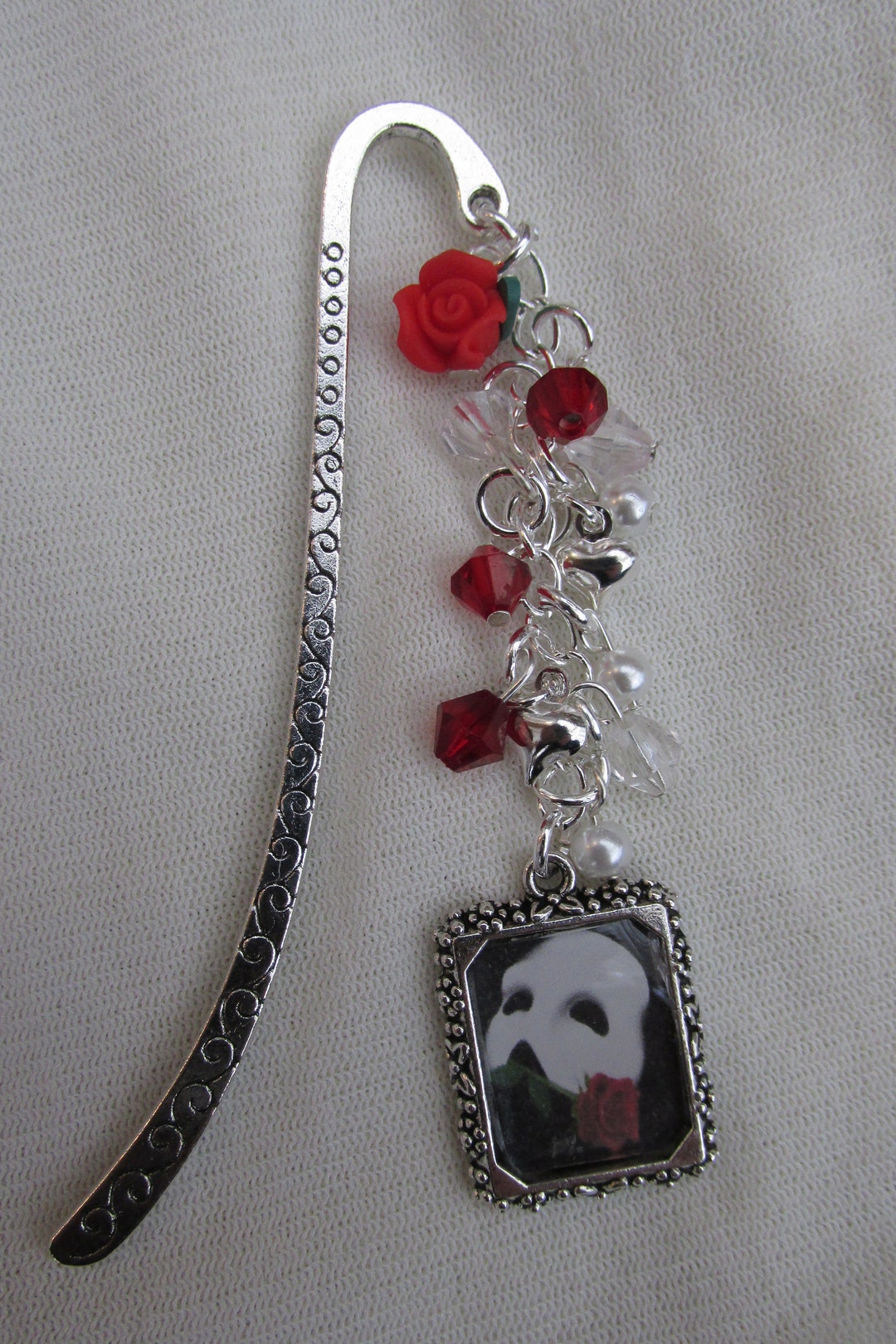 Phantom of the Opera Charms Antique Silver Plated Bookmark - Etsy