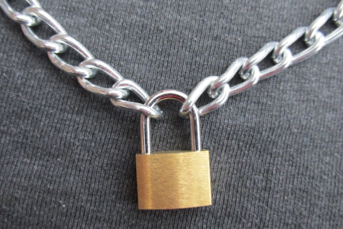 Punk Padlock Necklace - Etsy