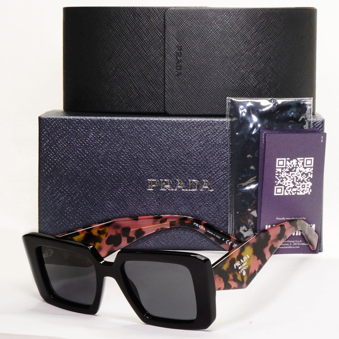 Prada Sunglasses Symbole Oversized Black Pink Tortoise Pr23ys Spr 23y ...