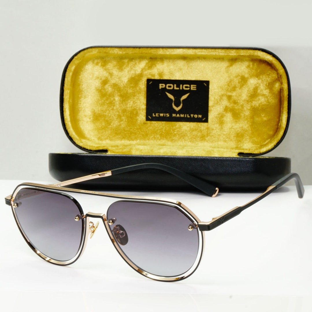 Police Lewis Hamilton F1 Sunglasses Blac Kgradient Gold Pilot - Etsy