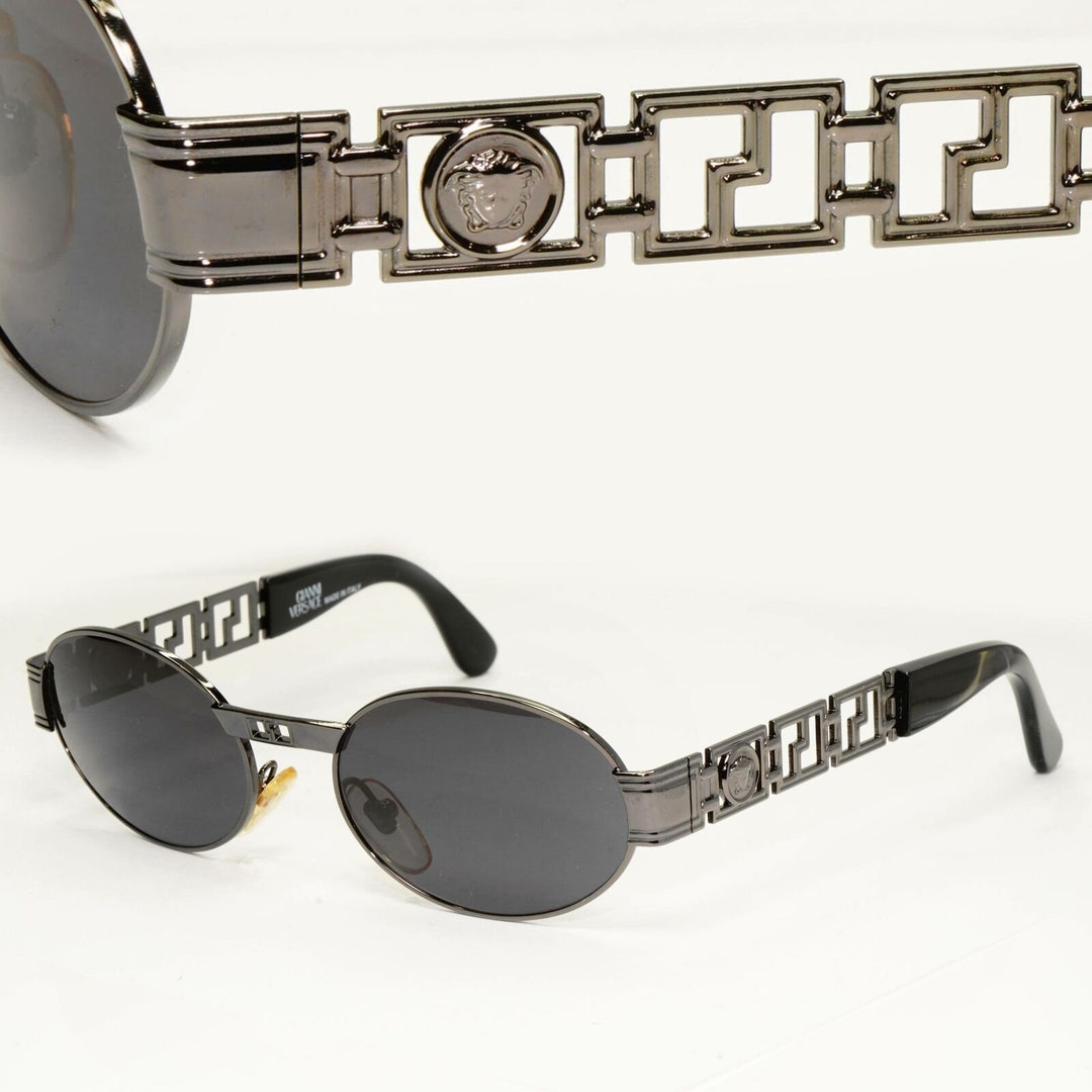 Gianni Versace 1996 Vintage Gunmetal Medusa Metal Sunglasses - Etsy