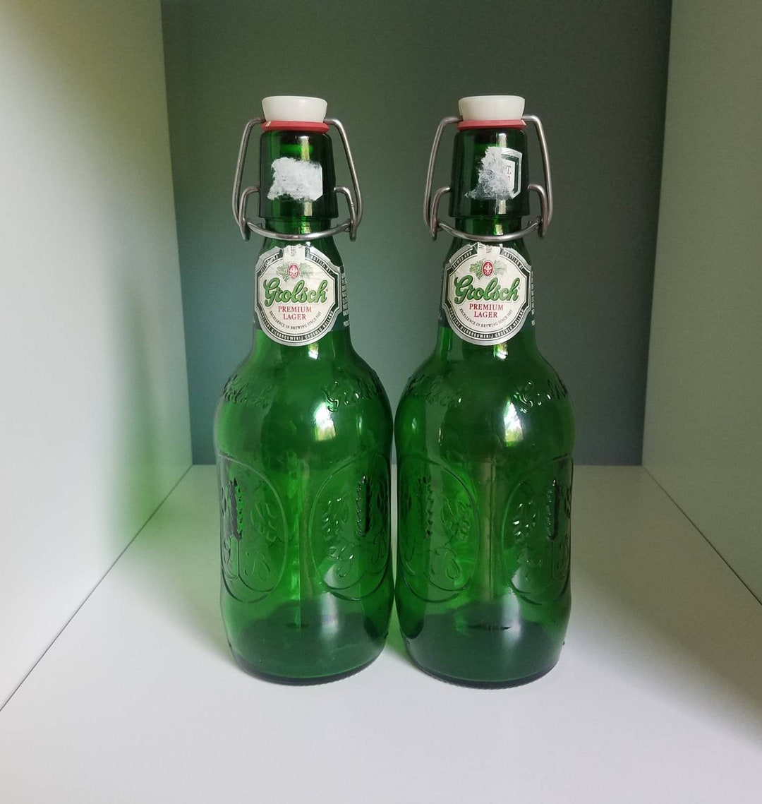 Grolsch Beer Bottle Home Brew Porcelain Swing Top Bottle Set Green ...