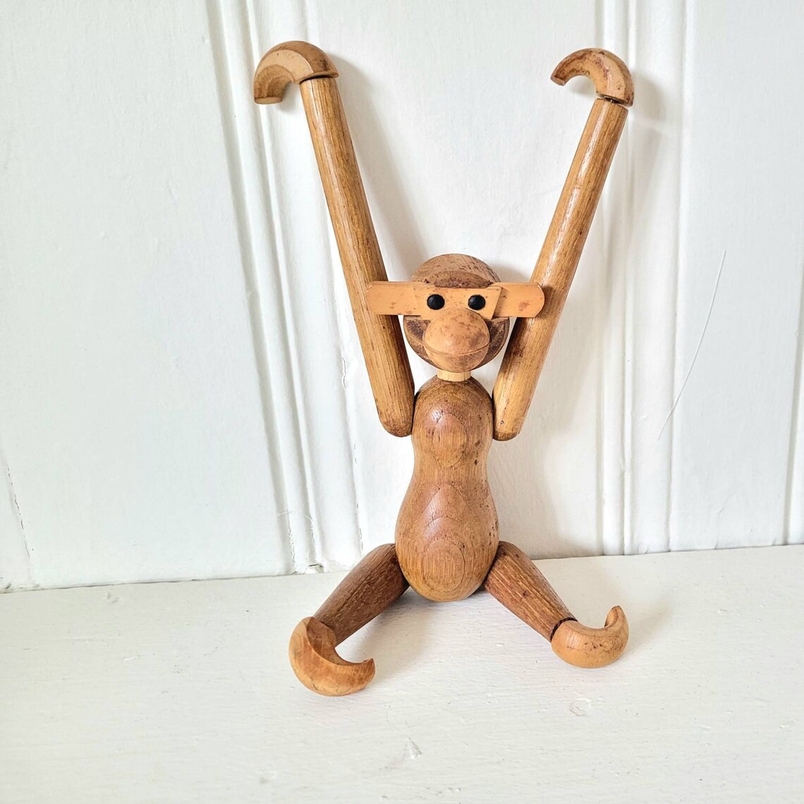 Vintage Wood Monkey 11 Wooden Toy Figurine Mid Century - Etsy