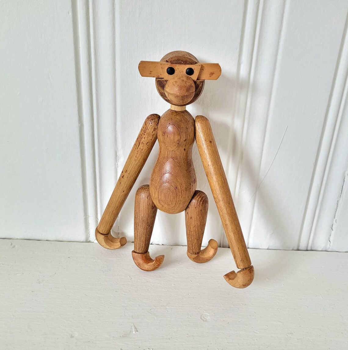 Vintage Wood Monkey 11 Wooden Toy Figurine Mid Century - Etsy
