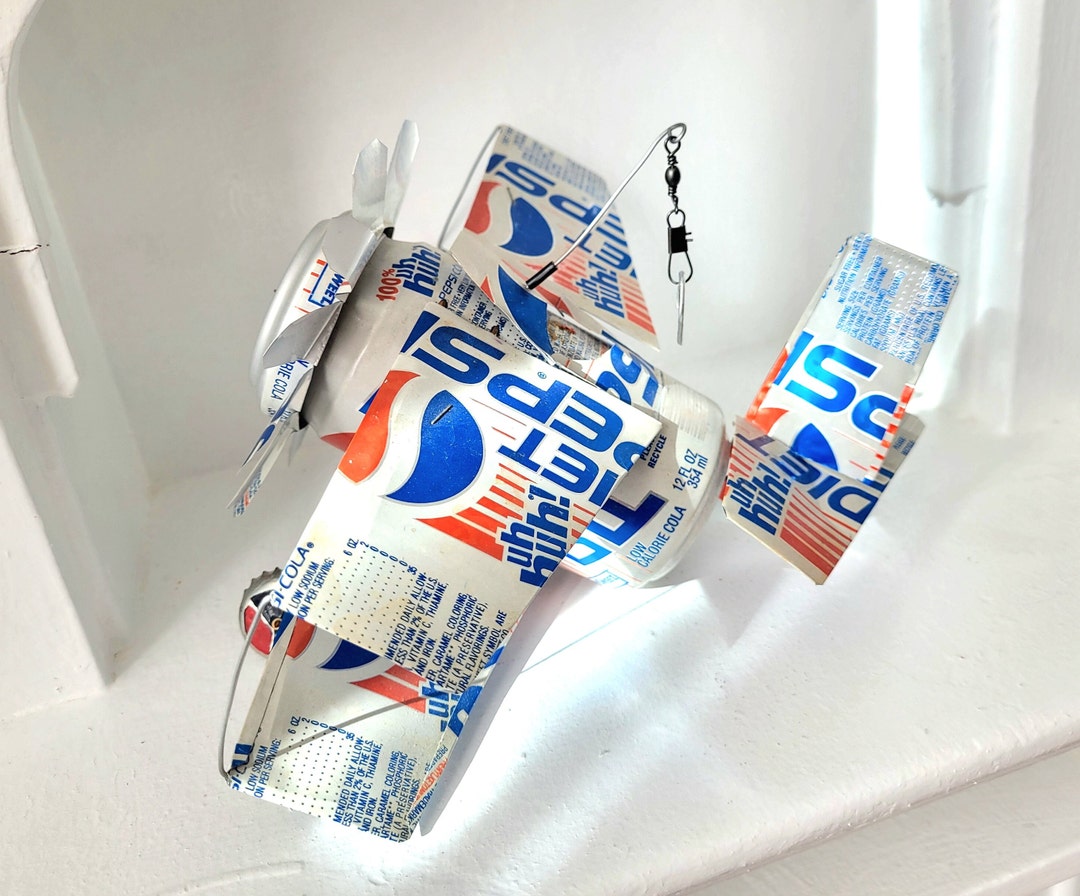 Pepsi Soda Can Airplane Sculpture Diet Pepsi Pop Can Biplane Aluminum ...