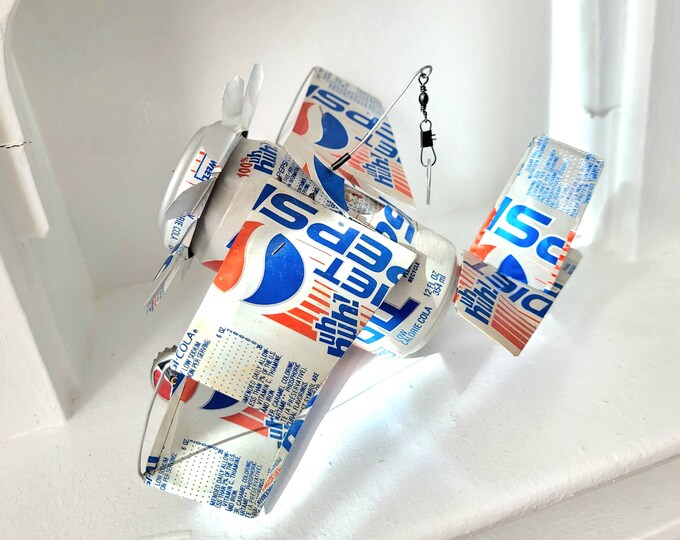 Pepsi Soda Can Airplane Sculpture Diet Pepsi Pop Can Biplane Aluminum ...
