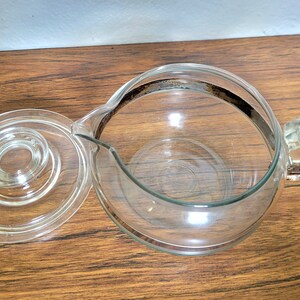 Vintage 6 Cup Pyrex Flameware Stove Top Mid Century Glass Teapot Made ...