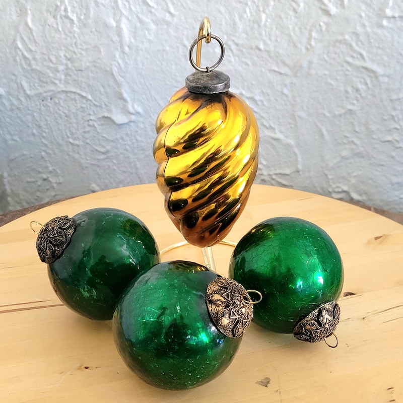 Gold Kugel Style Ornament - Etsy