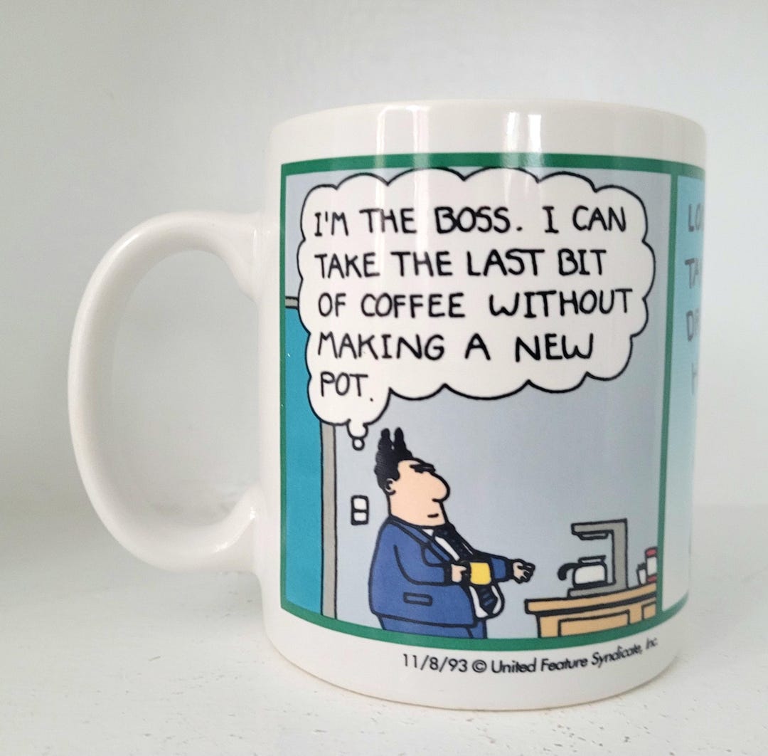 Dilbert Mug Vintage Coffee Cup Ceramic Tea Mug 1993 Office Desk Gift ...