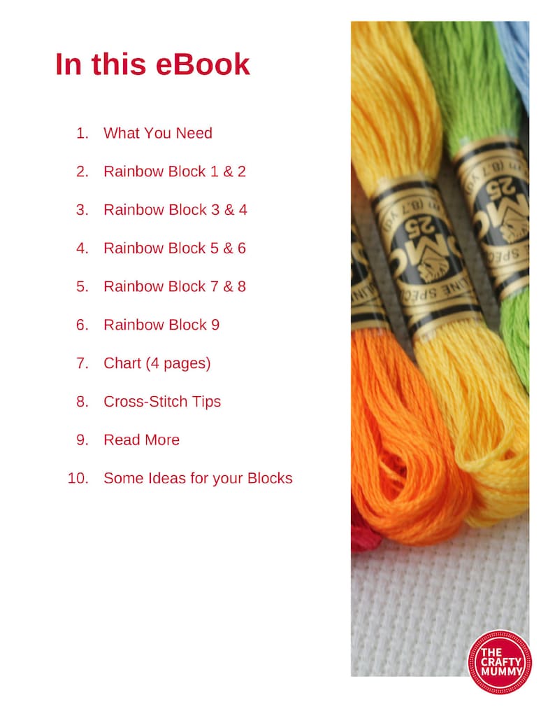Rainbow Cross Stitch Blocks 2 Pattern - PDF Download - Etsy
