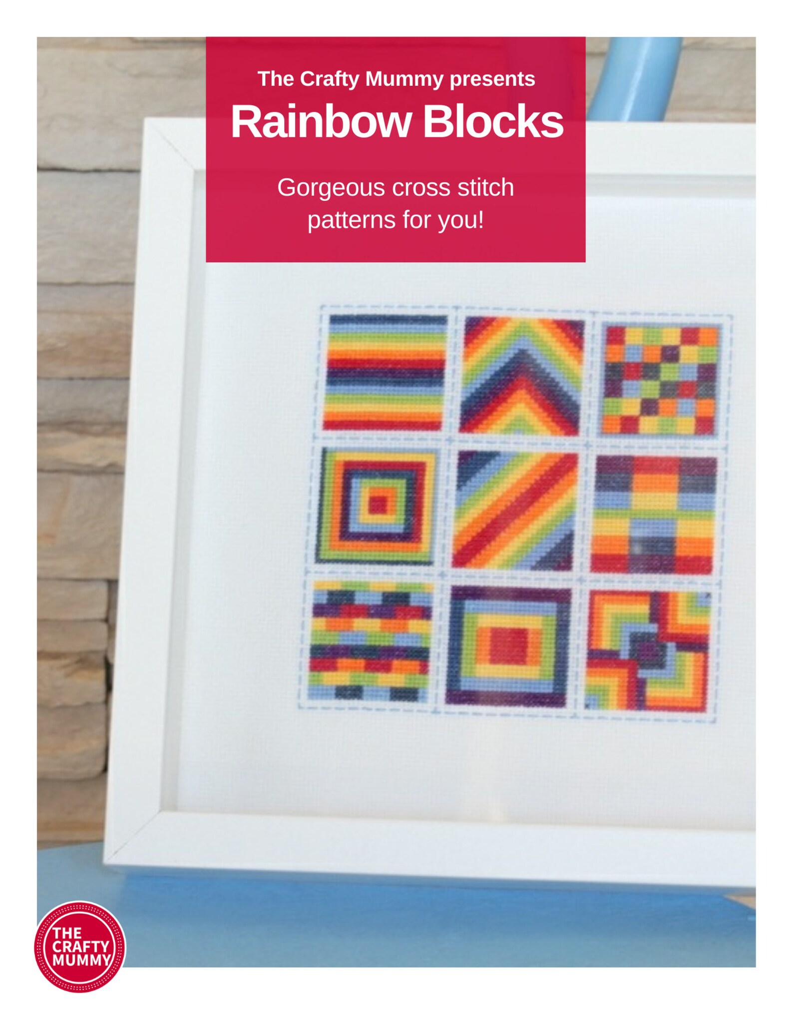 Rainbow Cross Stitch Blocks Pattern - PDF Download - Etsy