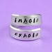 Inhale Exhale Ring, Hand Stamped Wrap Spiral Ring, Om Symbol Ring. Yoga ...