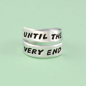 Until the Very End Ring, Lightning Bolt Symbol Ring, Custom Hand ...