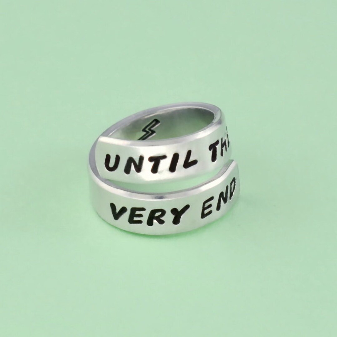 Until the Very End Ring, Lightning Bolt Symbol Ring, Custom Hand ...