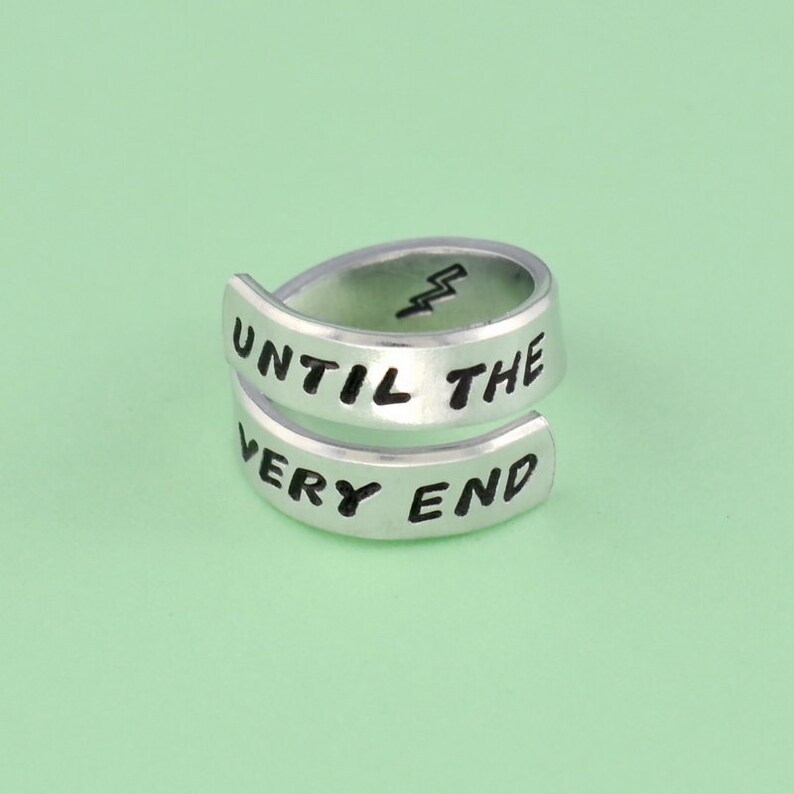 Until the Very End Ring Lightning Bolt Symbol Ring Custom - Etsy