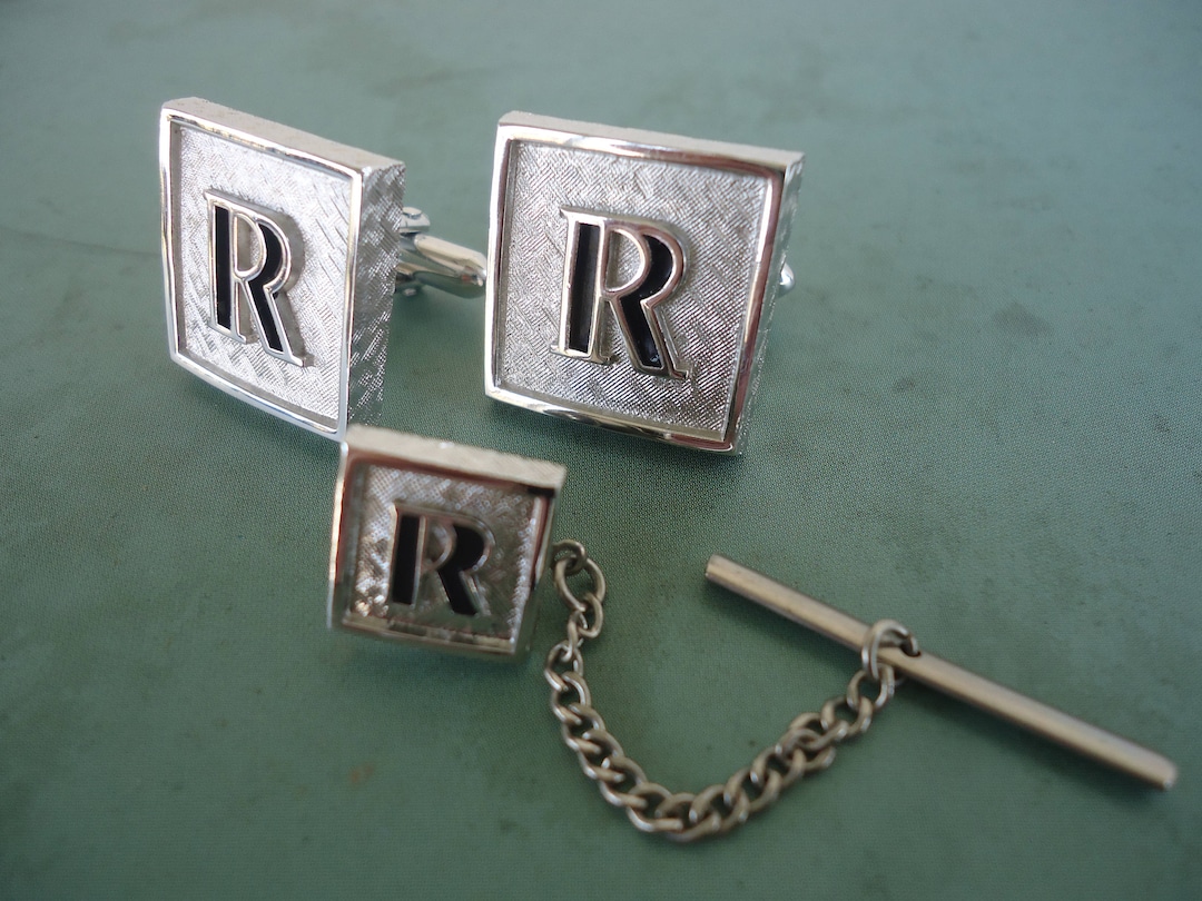 Letter r Swank Cufflink Set - Etsy