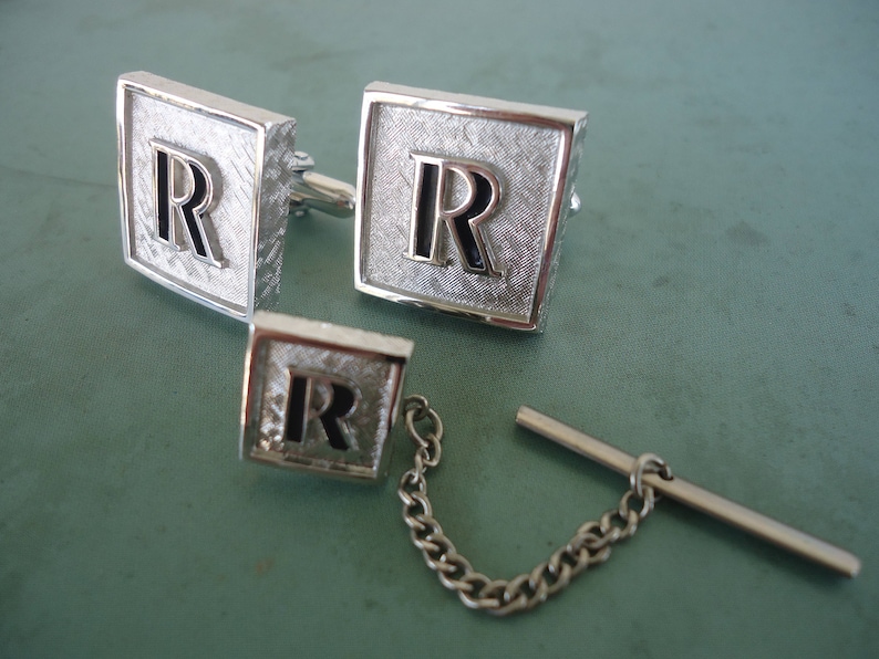 Letter r Swank Cufflink Set - Etsy